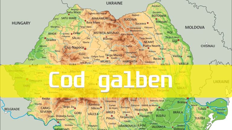 Cod galben de vânt în aproape toată țara! Rafale de 100 de km/h