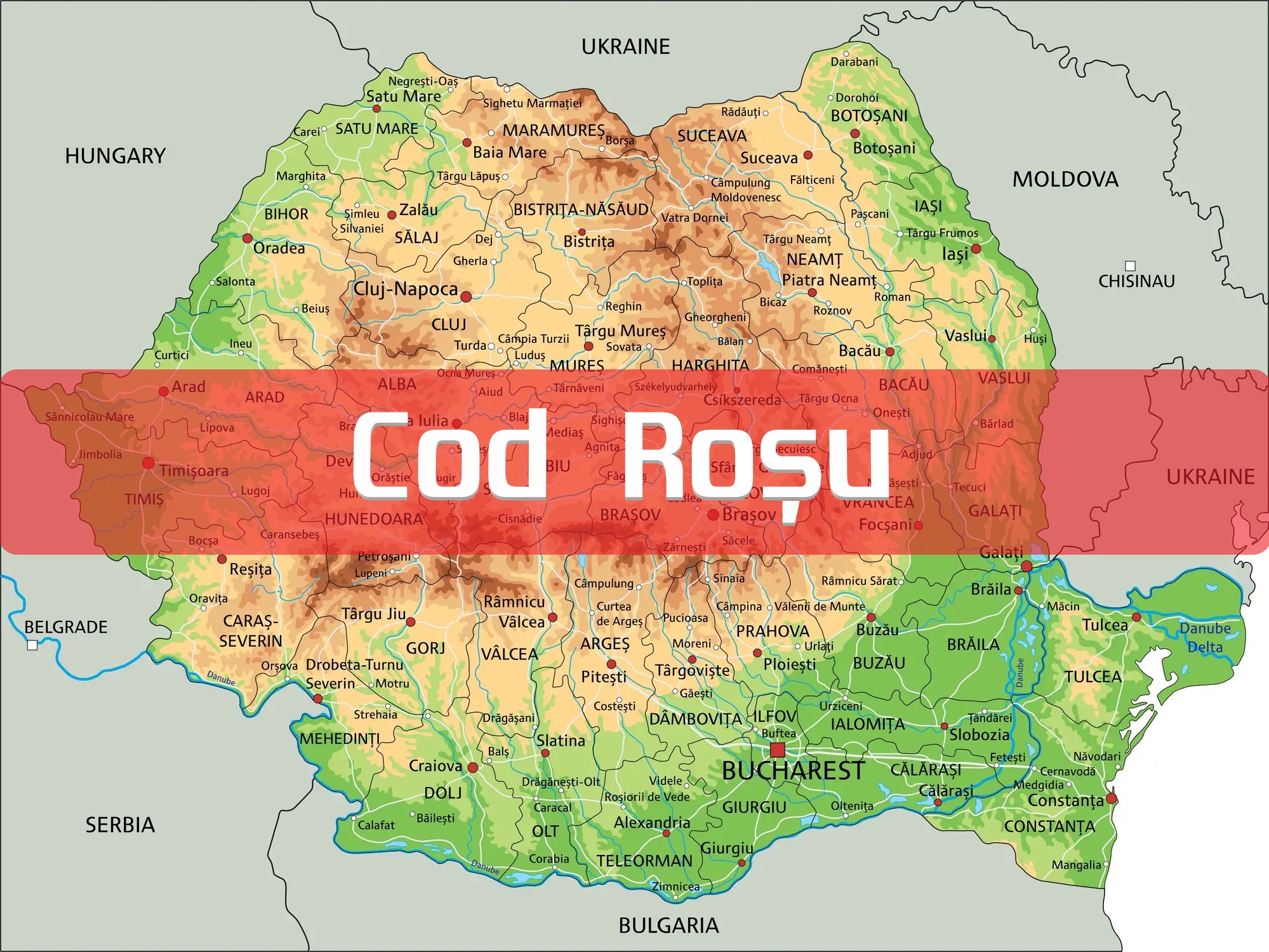 Cod roșu în România. Care sunt zonele afectate de fenomene extreme
