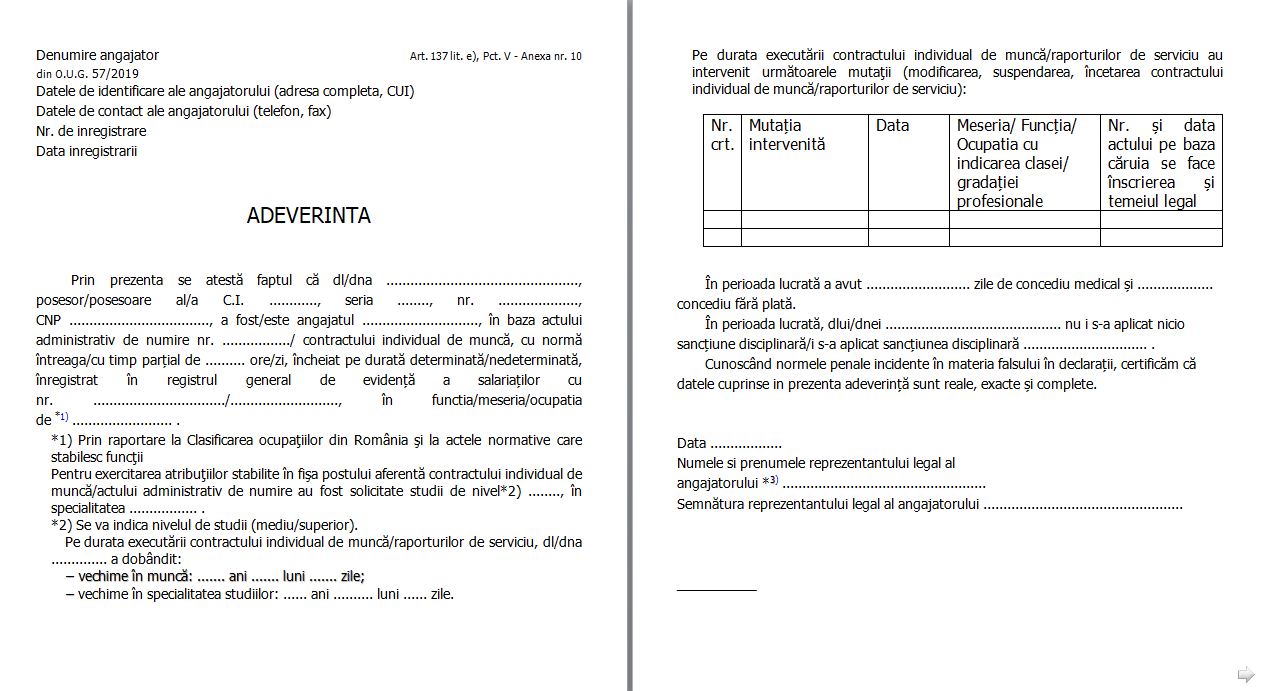Obținerea adeverințelor de vechime în muncă. Este obligatoriu în ...