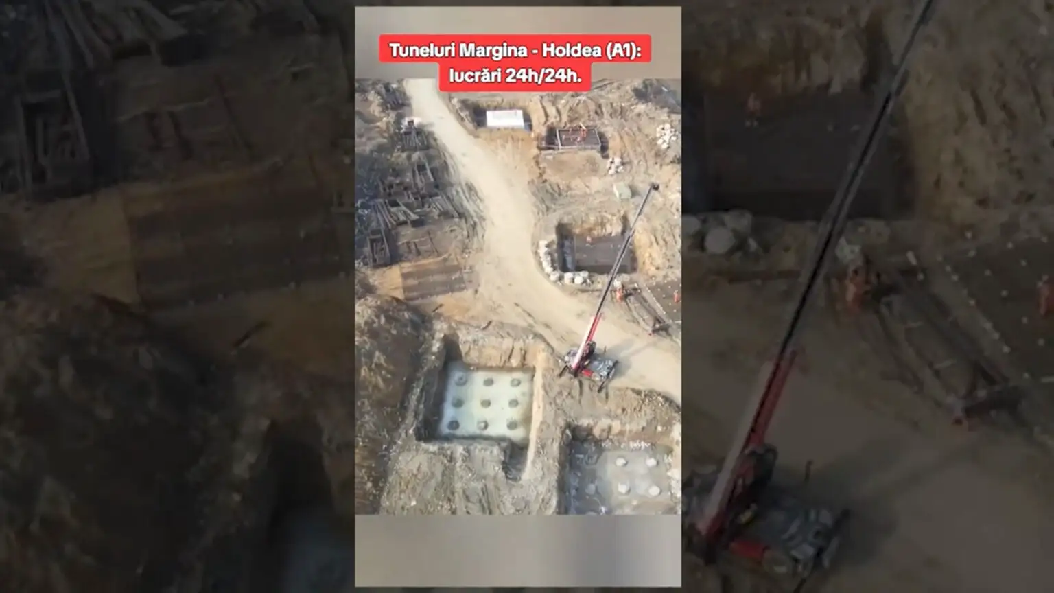 Se lucrează continuu la Tunelul Margina-Holdea (A1). 600 pe muncitori ...