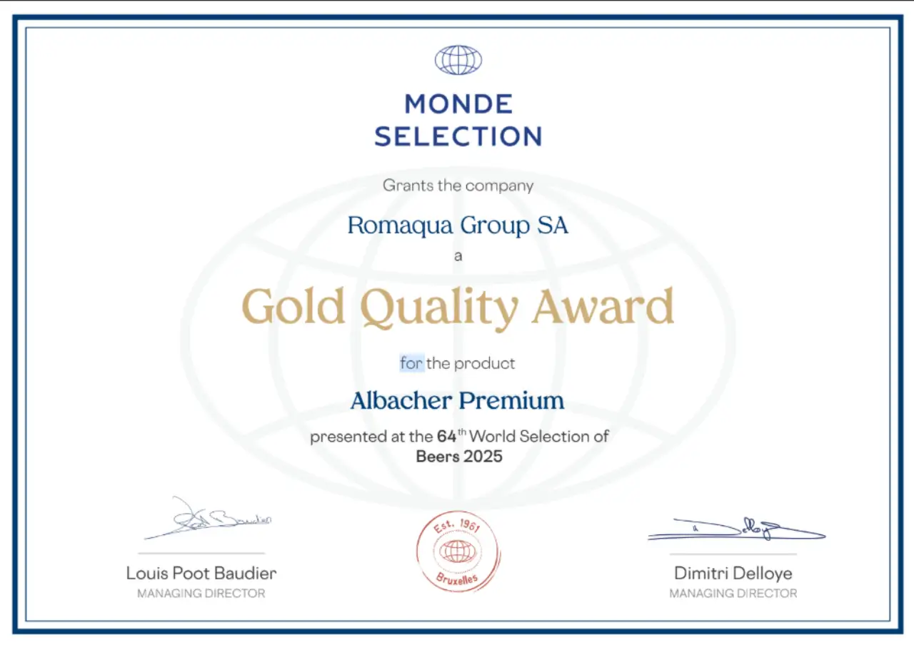 Albacher Premium celebrează câștigarea prestigiosului premiu Gold ...
