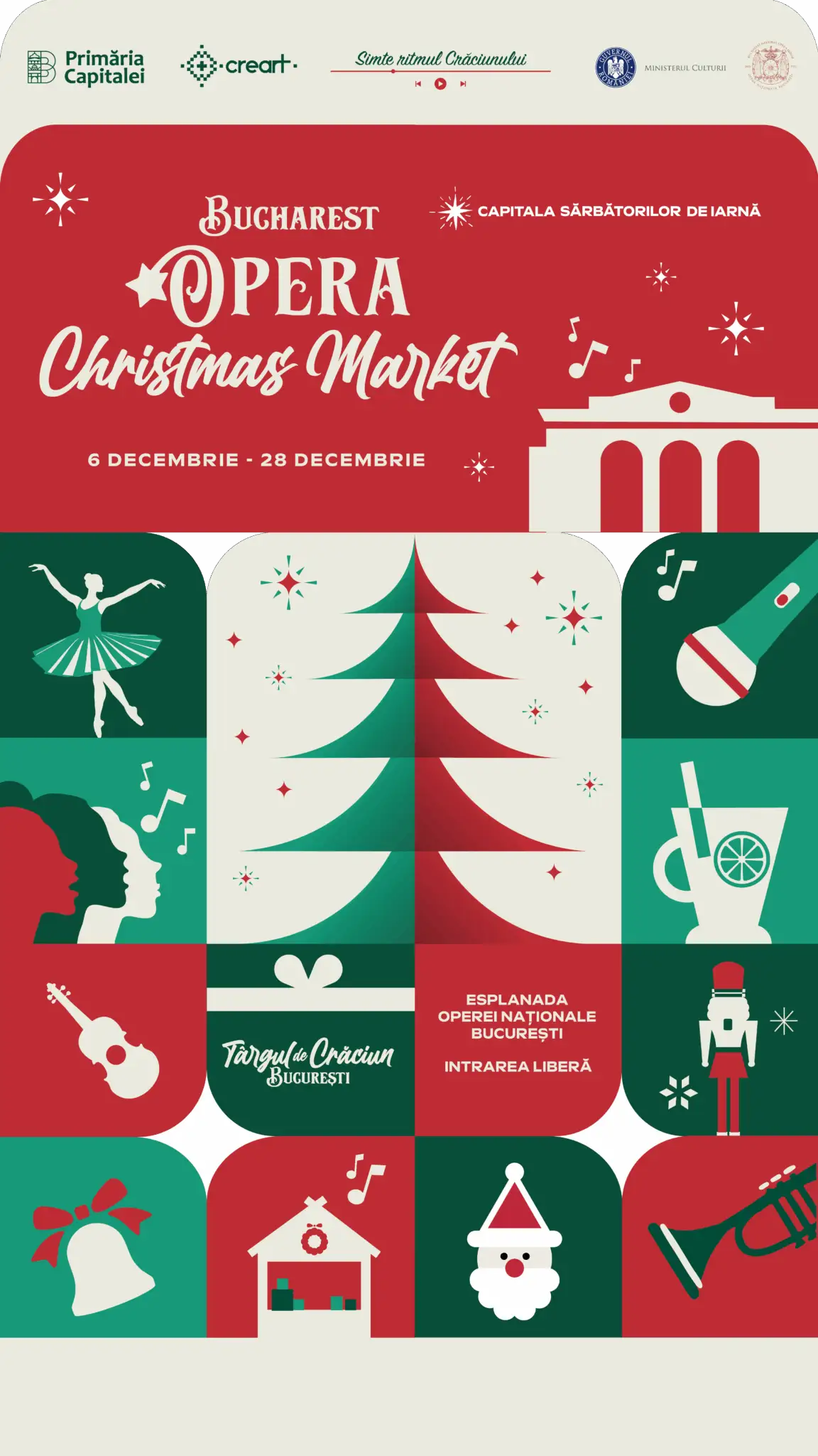 Bucharest Opera Christmas Market se deschide de Moș Nicolae