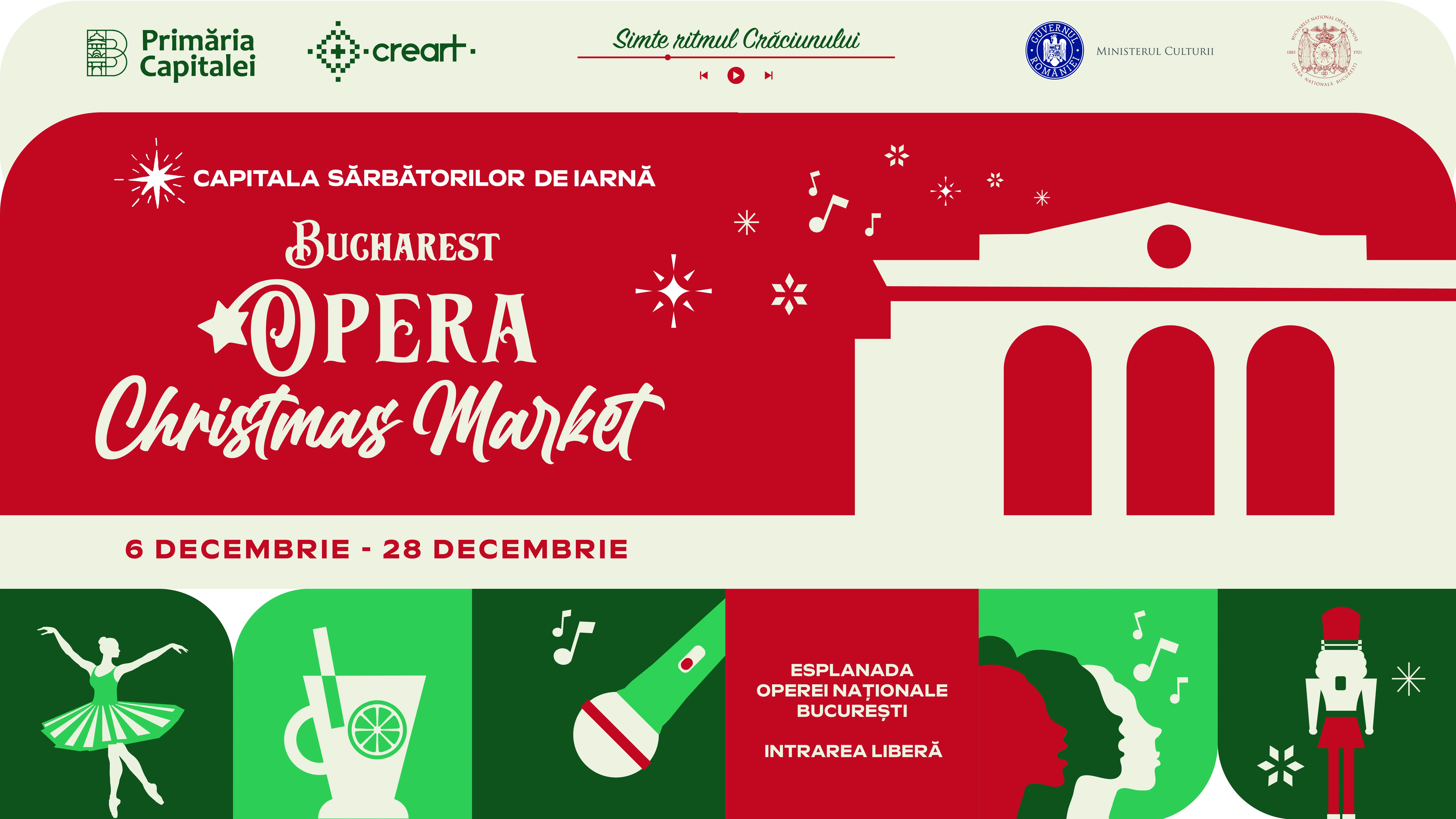 Bucharest Opera Christmas Market se deschide de Moș Nicolae
